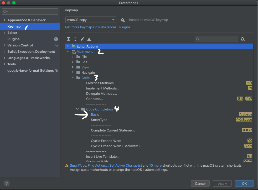 Mac Intellij自動完成キーの変更 – 諦めなければできる – Anveloper
